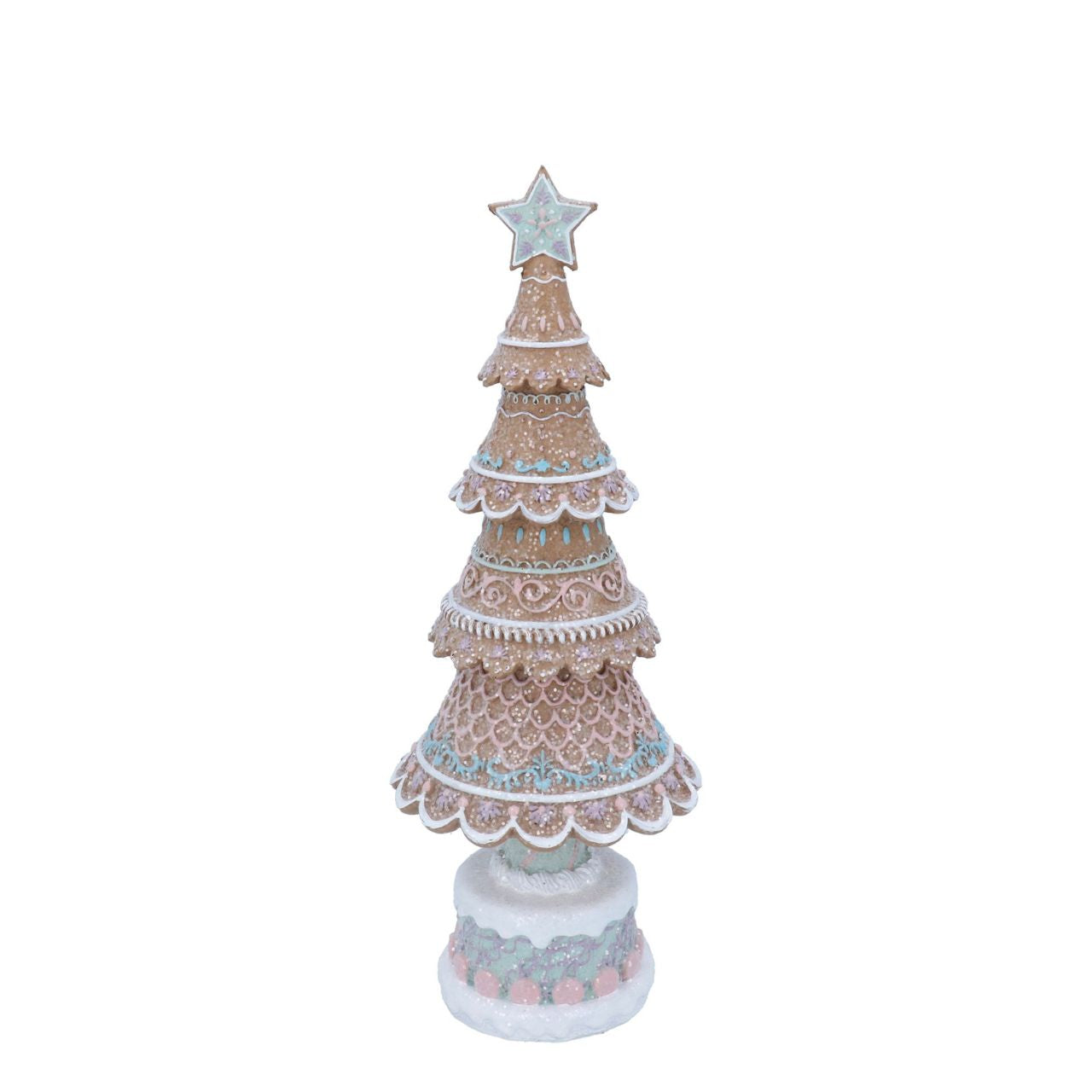Gisela Graham Pastel Iced Gingerbread Christmas Tree pair – Horgan's of ...