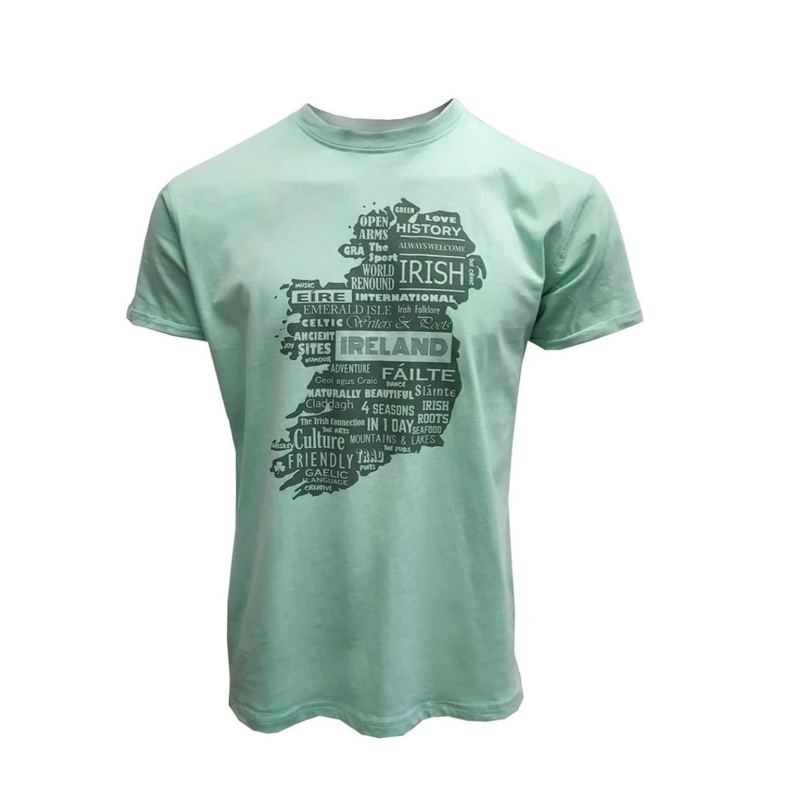 Mist Green Gaeilge Map of Ireland T-Shirt – Horgan's of Blarney