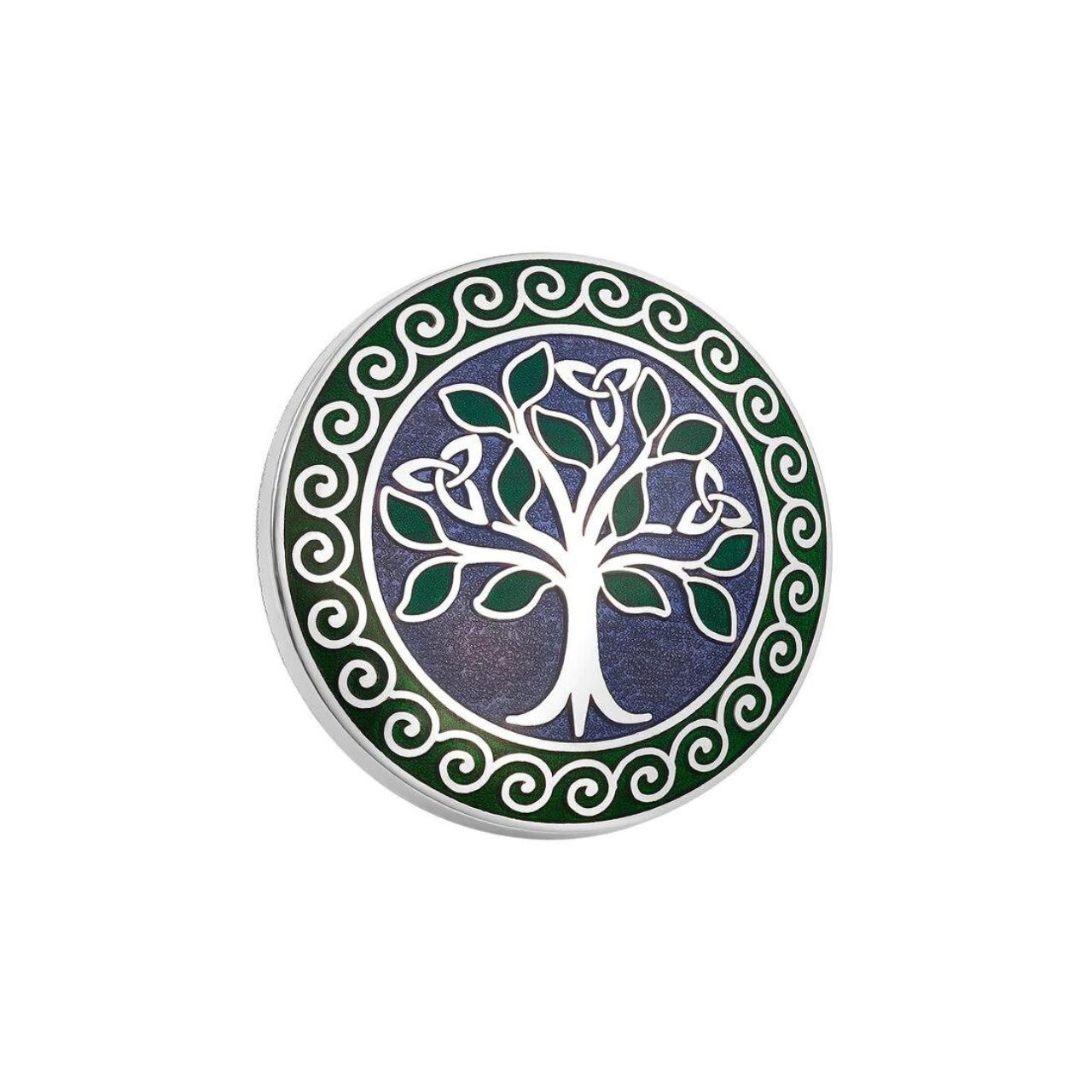Solvar Rhodium Plated Tree of Life Enamel Brooch – Horgan's of Blarney