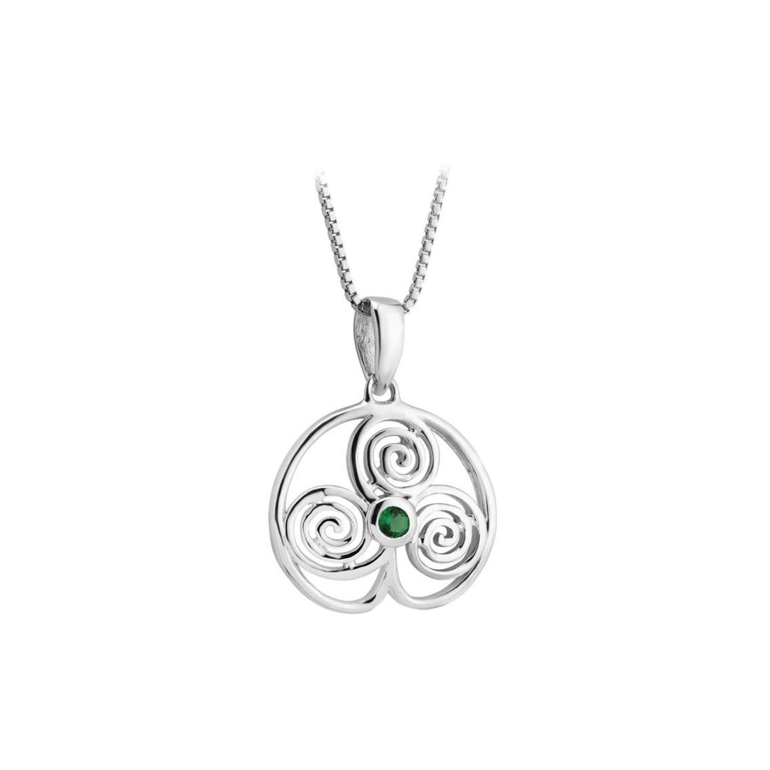 Solvar Sterling Silver Crystal Shamrock Pendant – Horgan's of Blarney