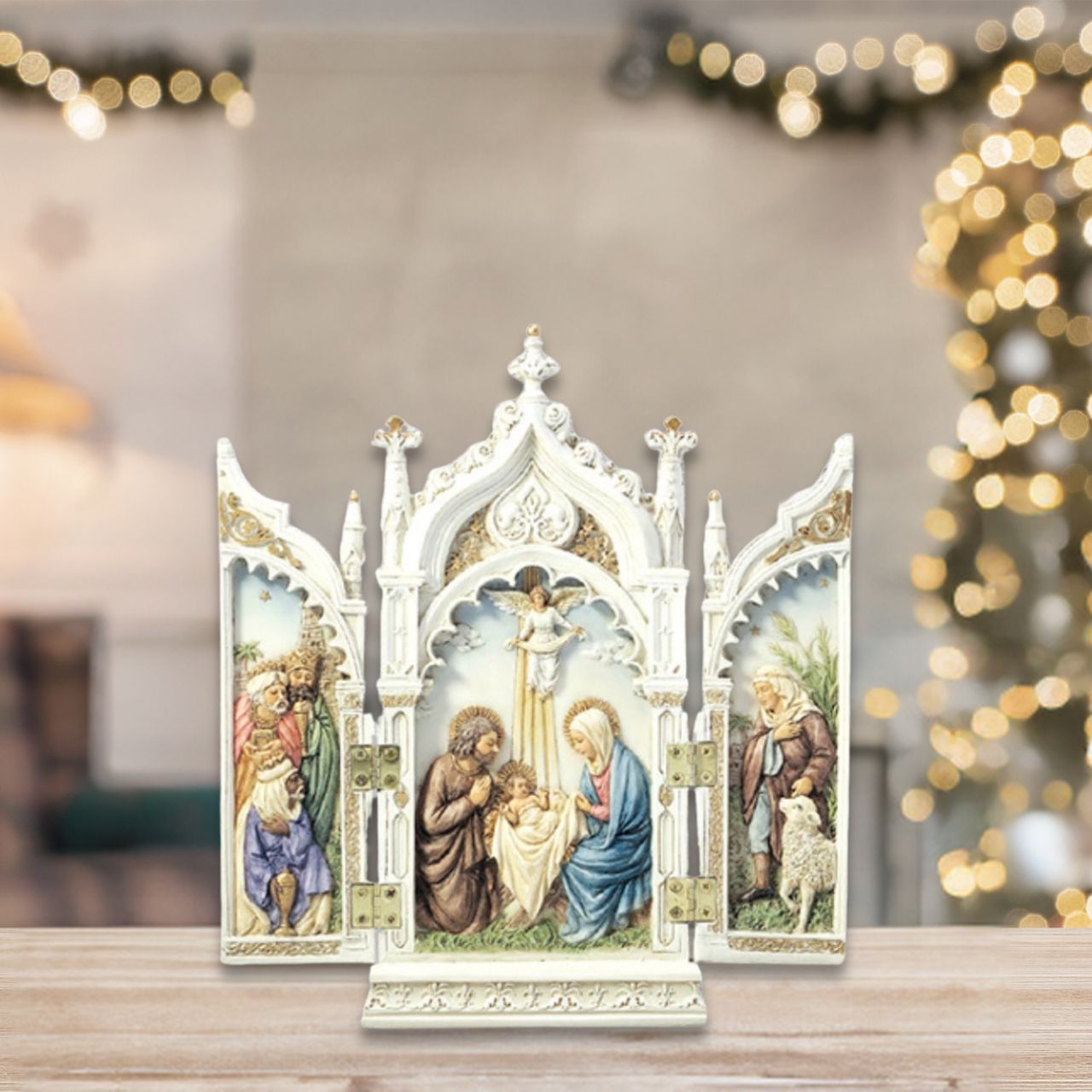Veronese Resin Statue 8 inch Nativity Triptych – Horgan's of Blarney