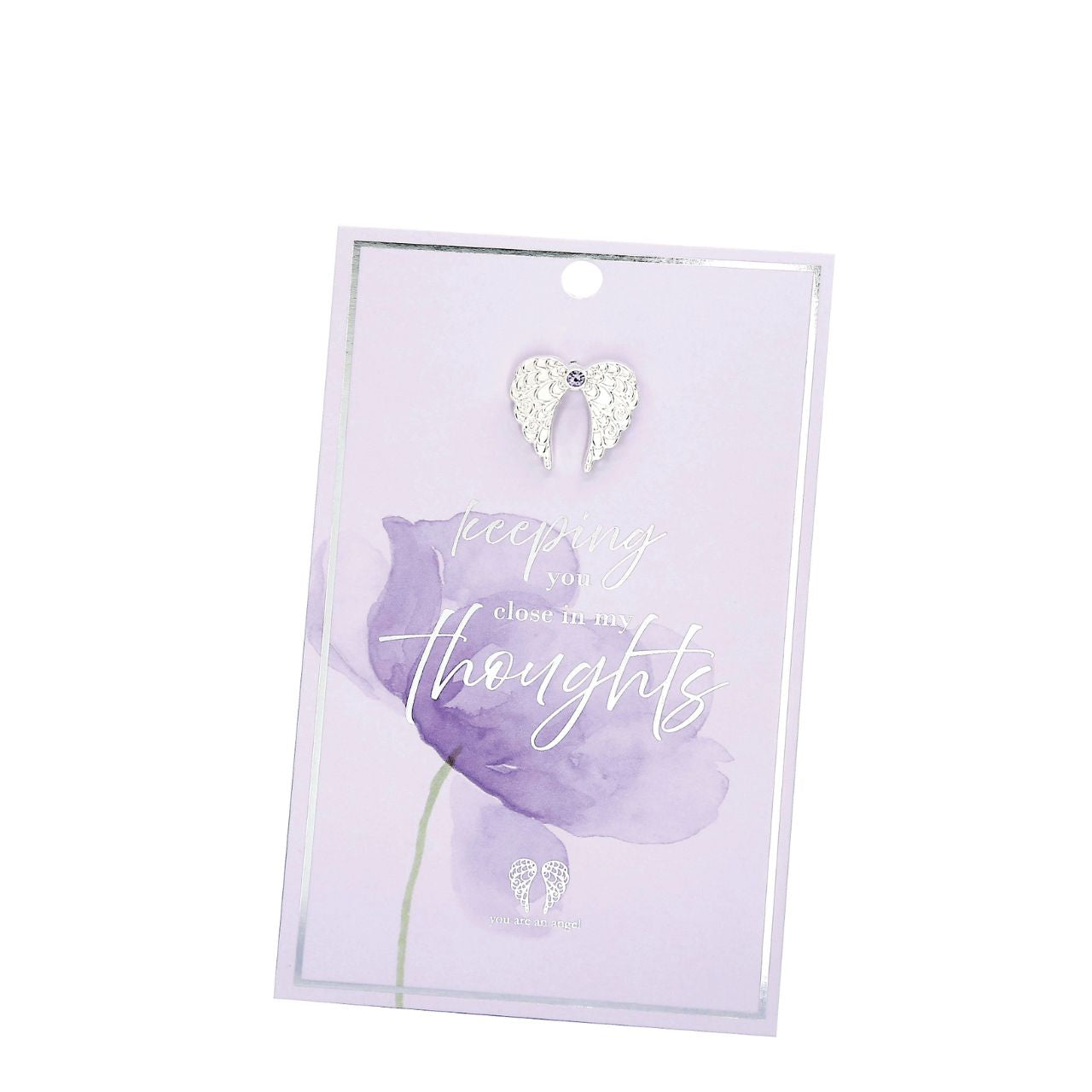 You Are An Angel In My Thoughts Pin Card – Horgan's of Blarney